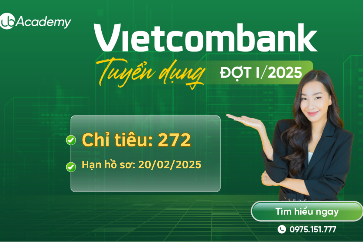 Vietcombank tuyển dụng nhân sự toàn quốc đợt I/2025